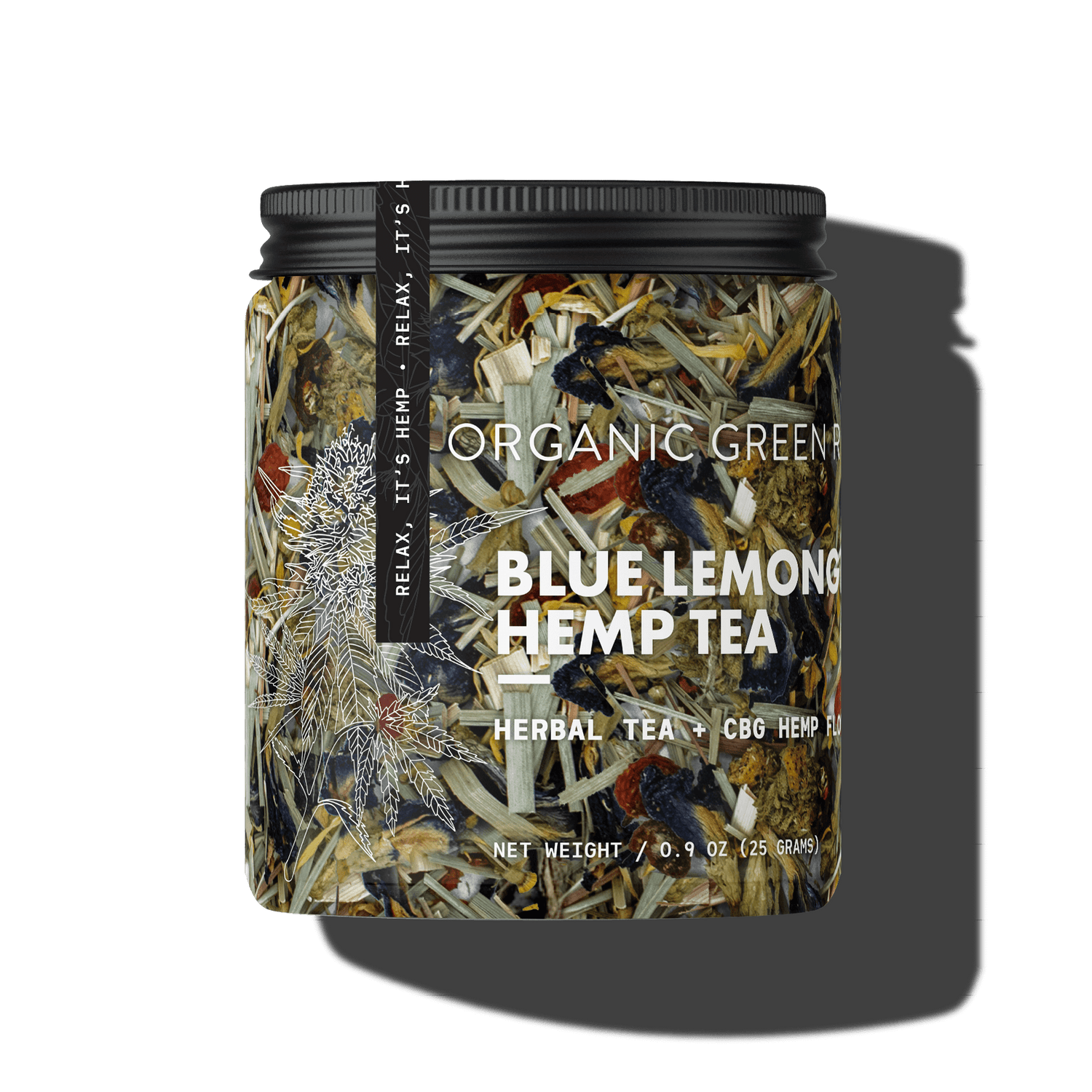 Blue Lemongrass Hemp Tea | ORGANIC GREEN ROOTS